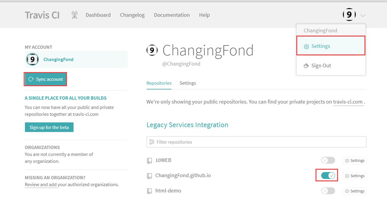 利用 Travis CI 自动部署 Hexo 博客最佳实践 - ChangingFond
